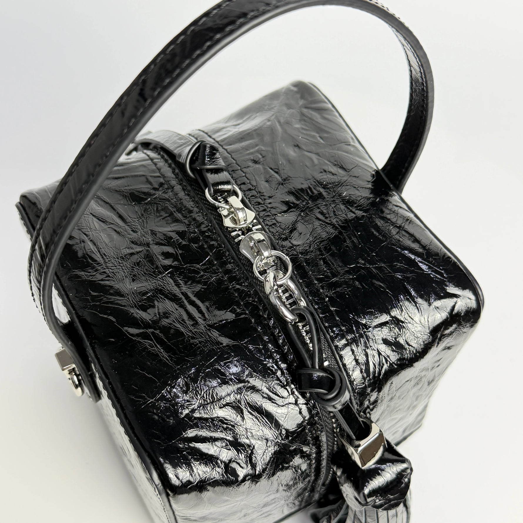 The Sugar Cube Suede Box Bag | Designer Tassel Handbag | Nivv